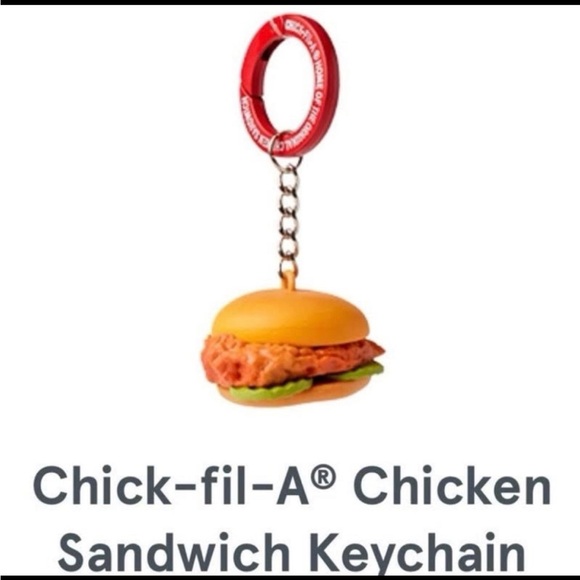 Chick-Fil-A | Accessories | Chickfila Chicken Sandwich Keychain | Poshmark